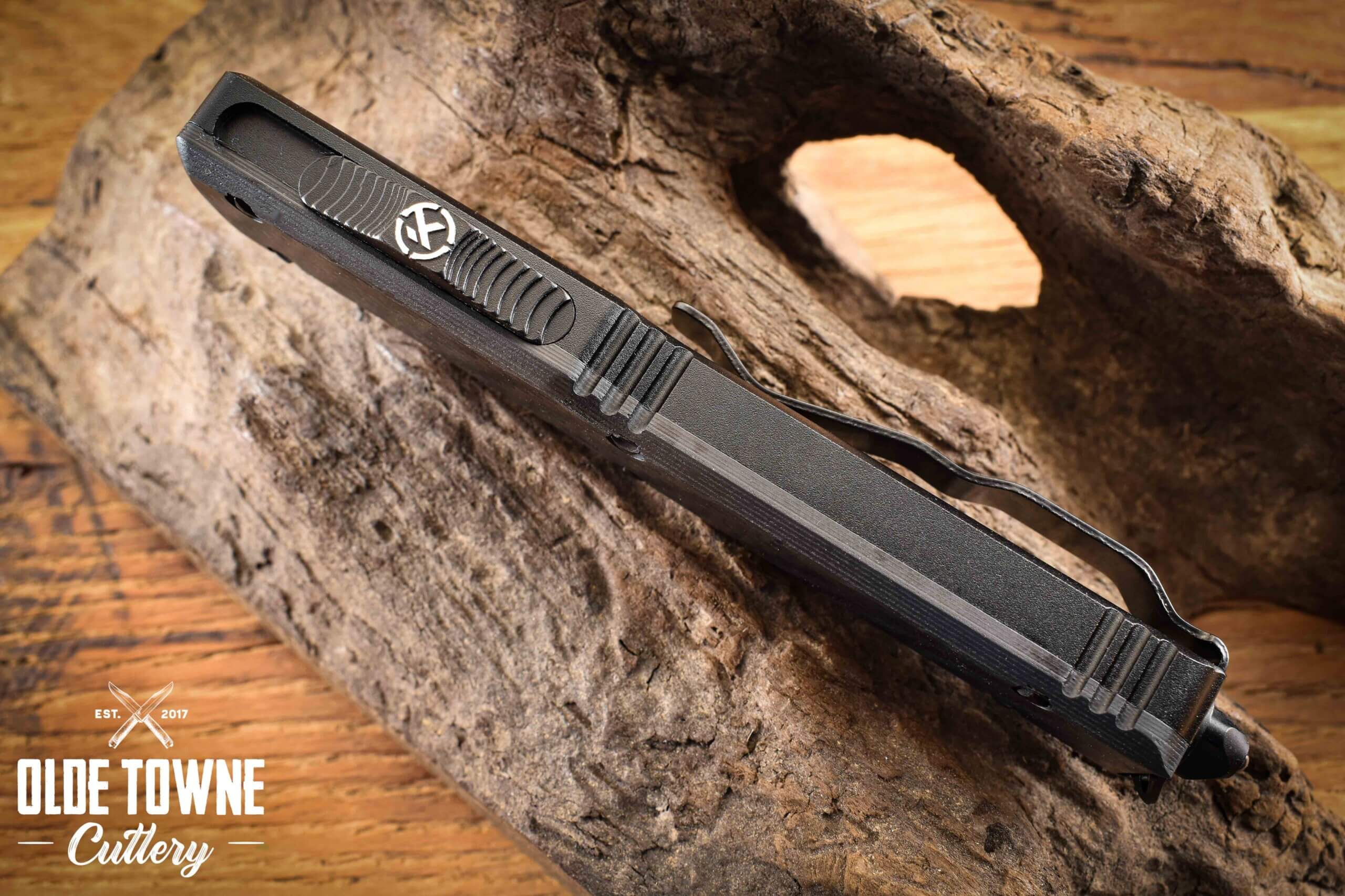 Krate Tactical Karma in a Carbon Fiber handle OTF for sale