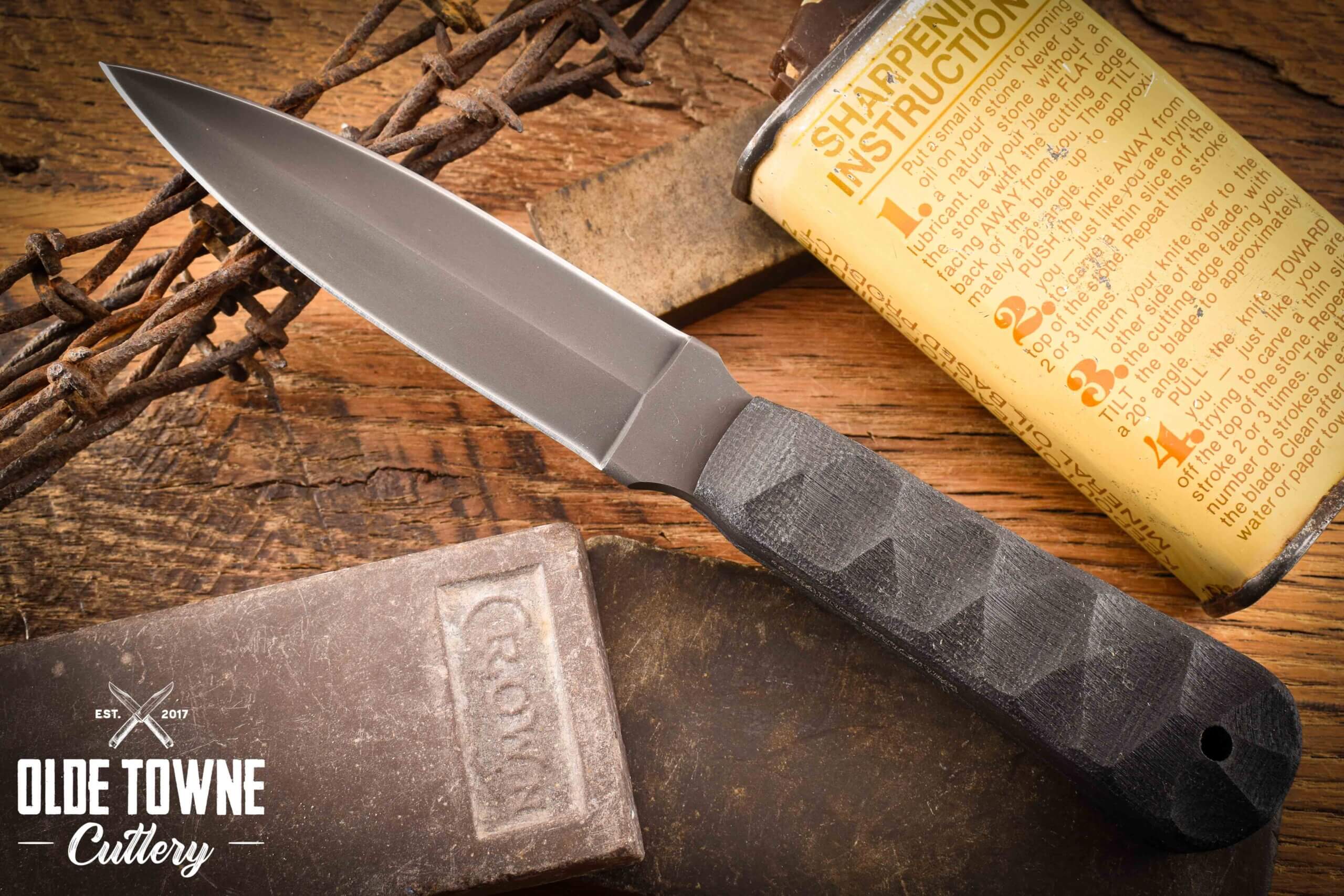 Winkler Knives Defense Dagger in sculpted black laminate for sale