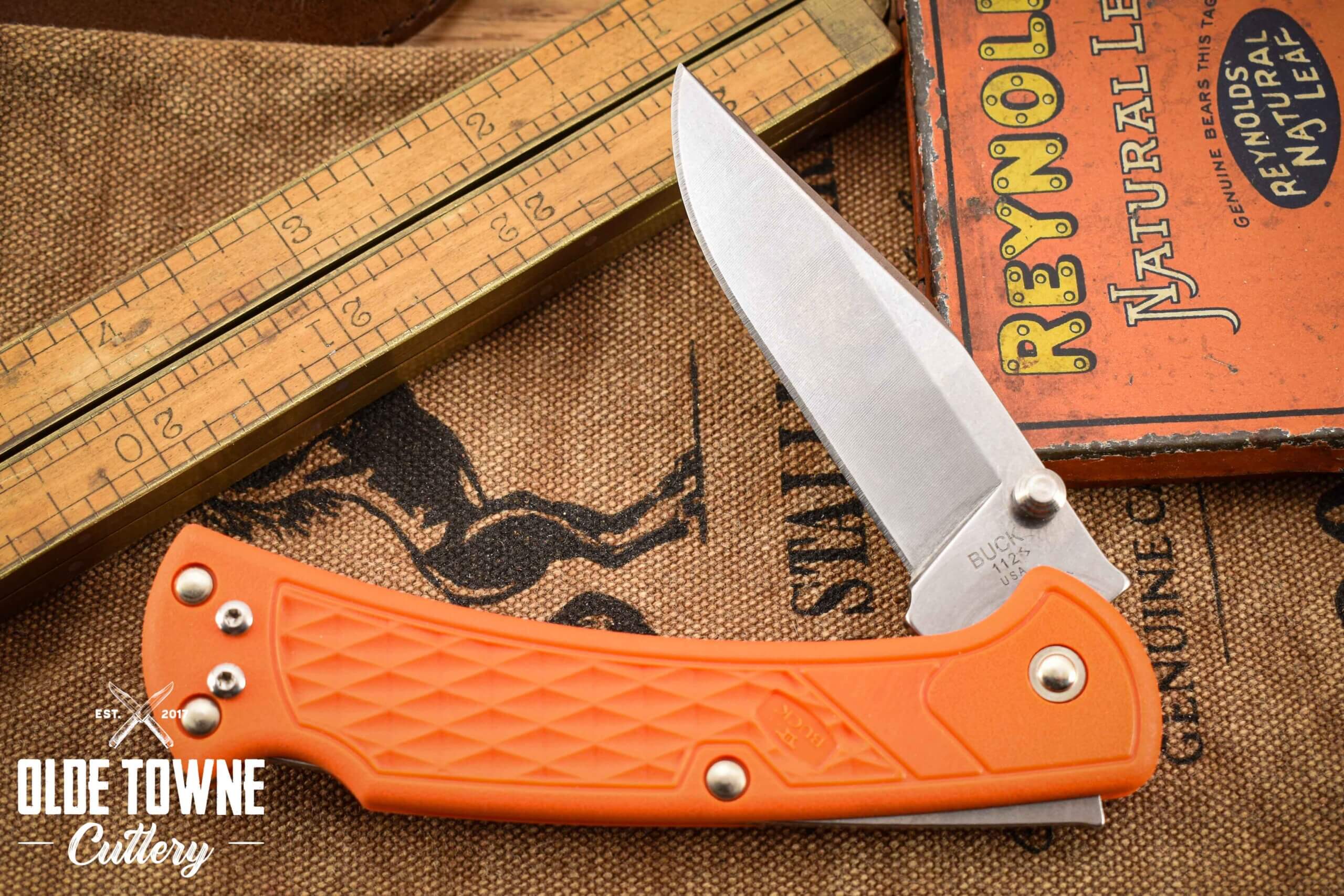 Buck Knives: Slim Ranger Lockback in orange for sale near me