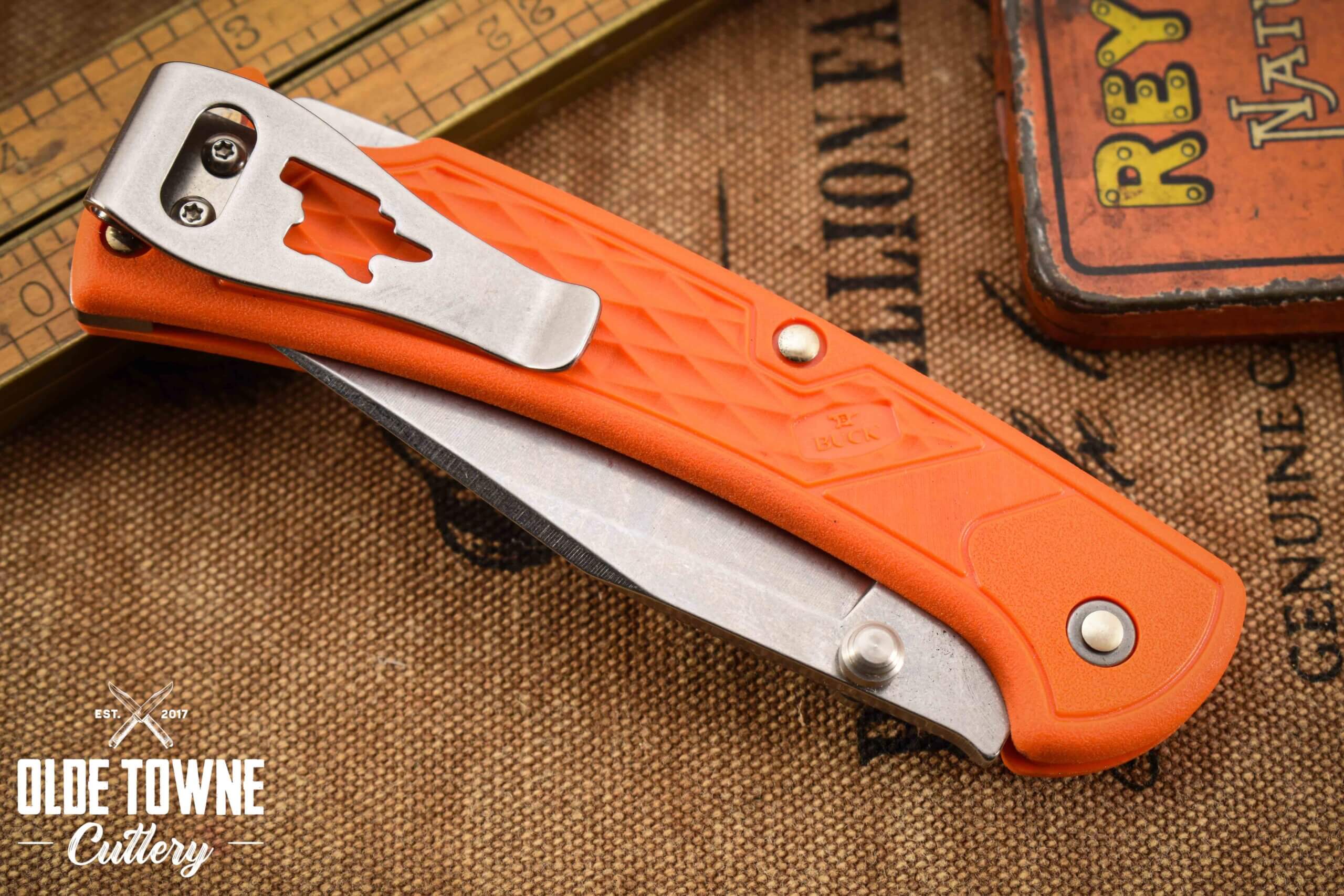 Buck Knives: Slim Ranger Lockback in orange for sale near me